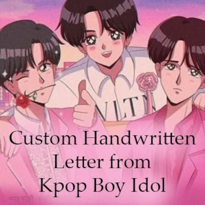 Custom Handwritten Letter From Kpop Boy Idol + Polaroid and Gift - Etsy