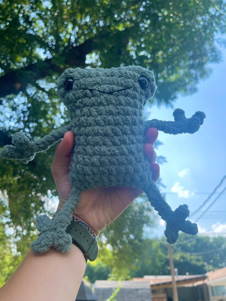 Fred the Frog - Crocheted Stuffed Plushie - Etsy