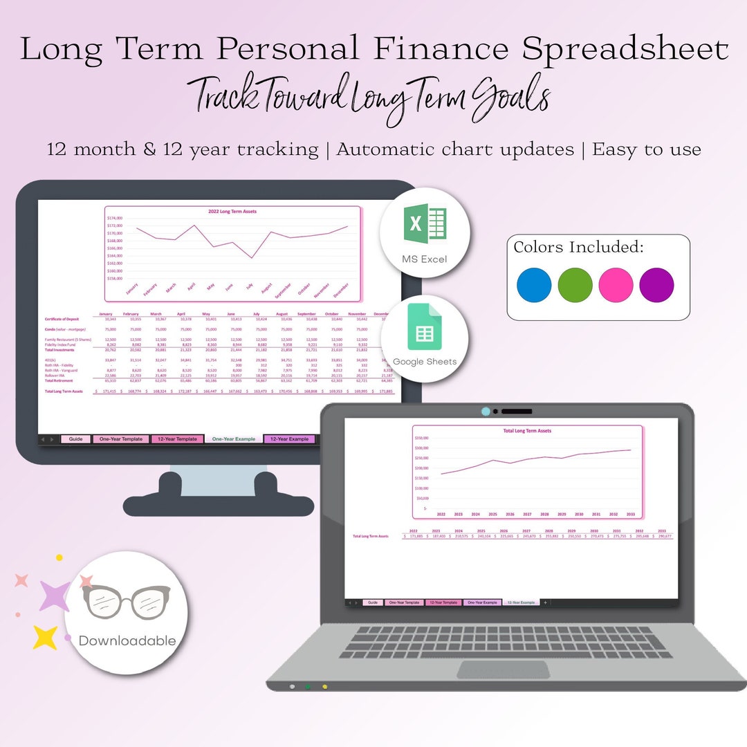 Personal Finance Template Excel Google Sheets Investment Tracking ...