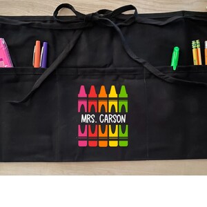 Personalized Teacher Apron With Pockets- Custom- School * Teacher Gift ...