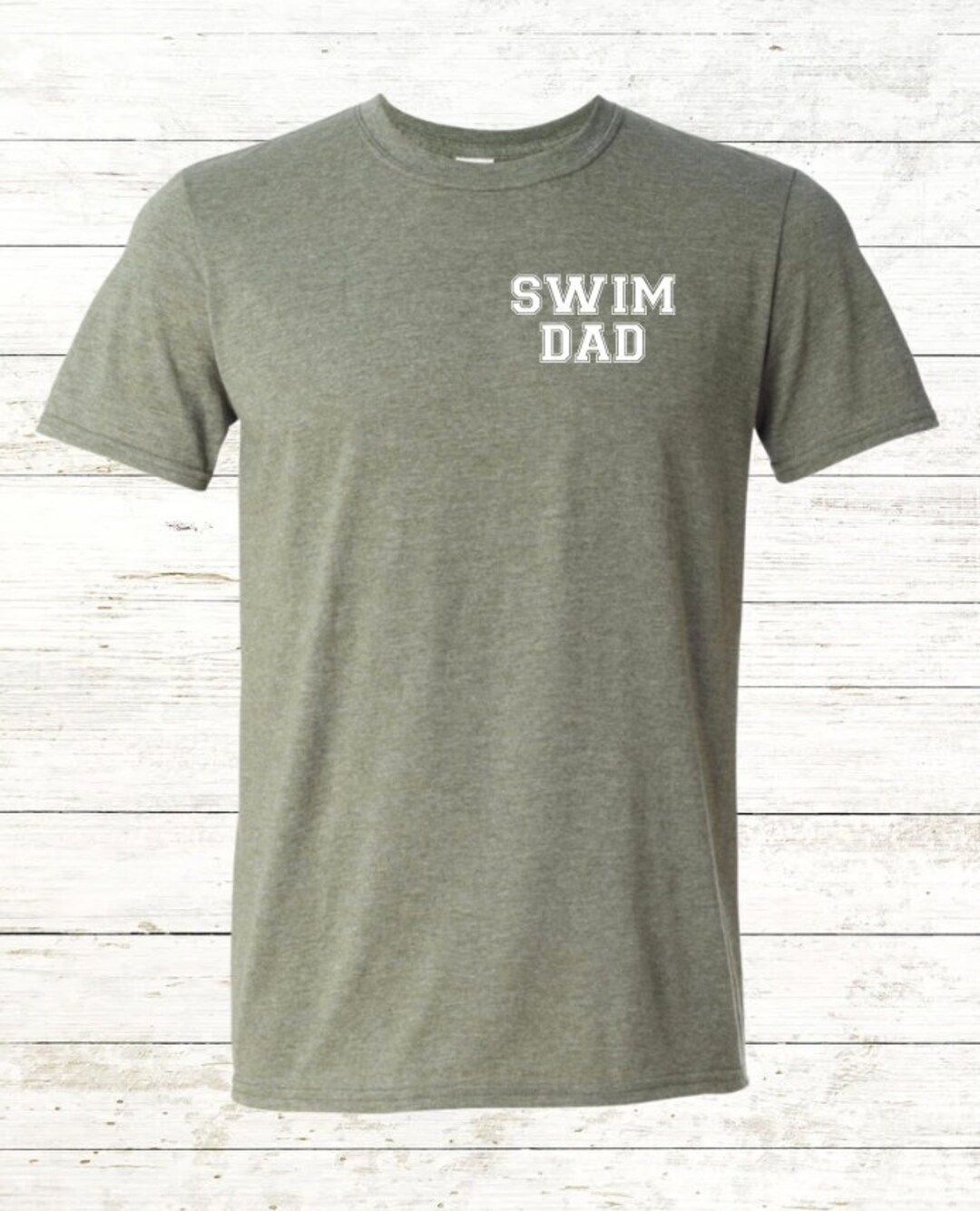 Swim Dad - Pocket Logo - Free Shipping - Back of Shirt Personalization ...