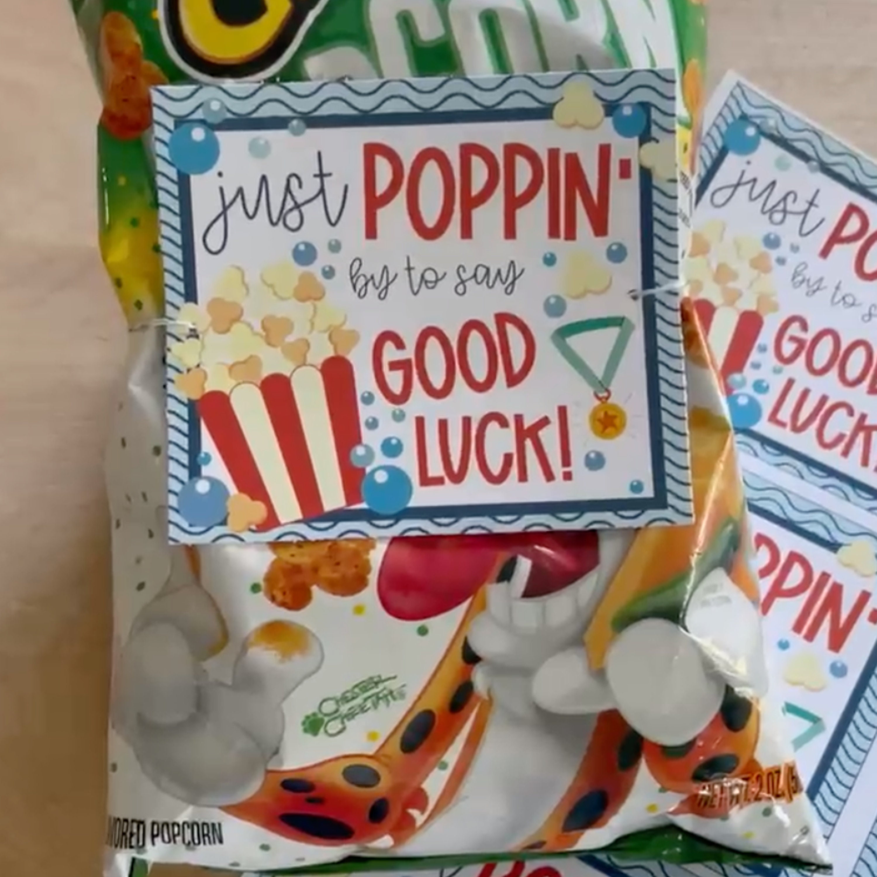 Popcorn Printable Swim Meet Favors Good Luck - Etsy