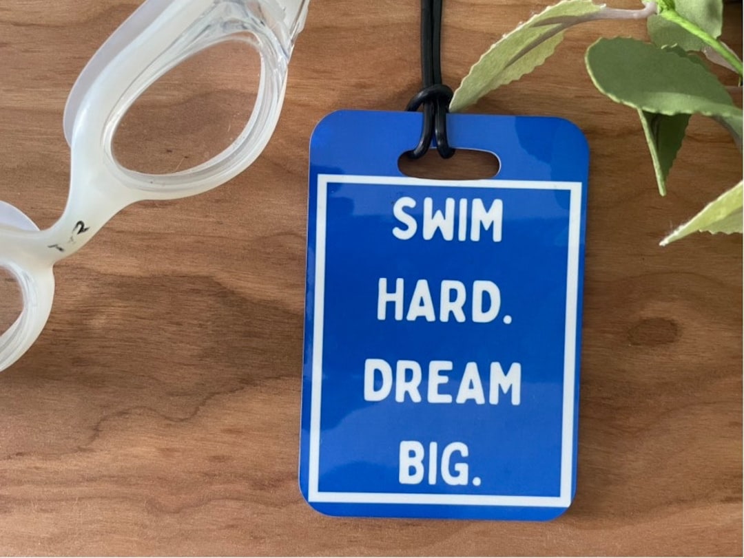 Reusable Swim Meet Heat Tags - Swim Hard. Dream Big. - Etsy