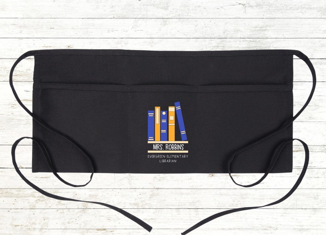 Librarian - Teacher Apron - Teacher Gift - Teacher Aide - Apron With ...