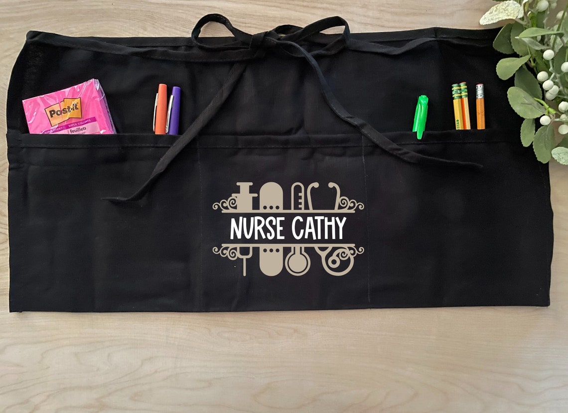 Personalized Teacher Apron With Pockets Custom School - Etsy