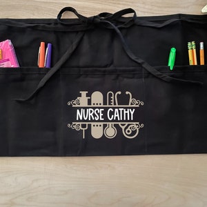 Personalized Teacher Apron With Pockets- Custom- School * Teacher Gift ...