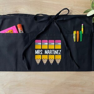 Personalized Teacher Apron With Pockets- Custom- School * Teacher Gift ...