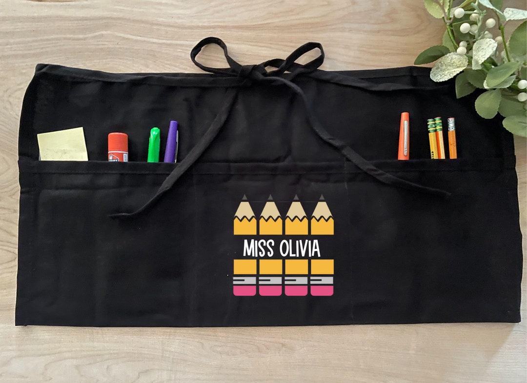 Personalized Teacher Apron With Pockets- Custom- School * Teacher Gift ...