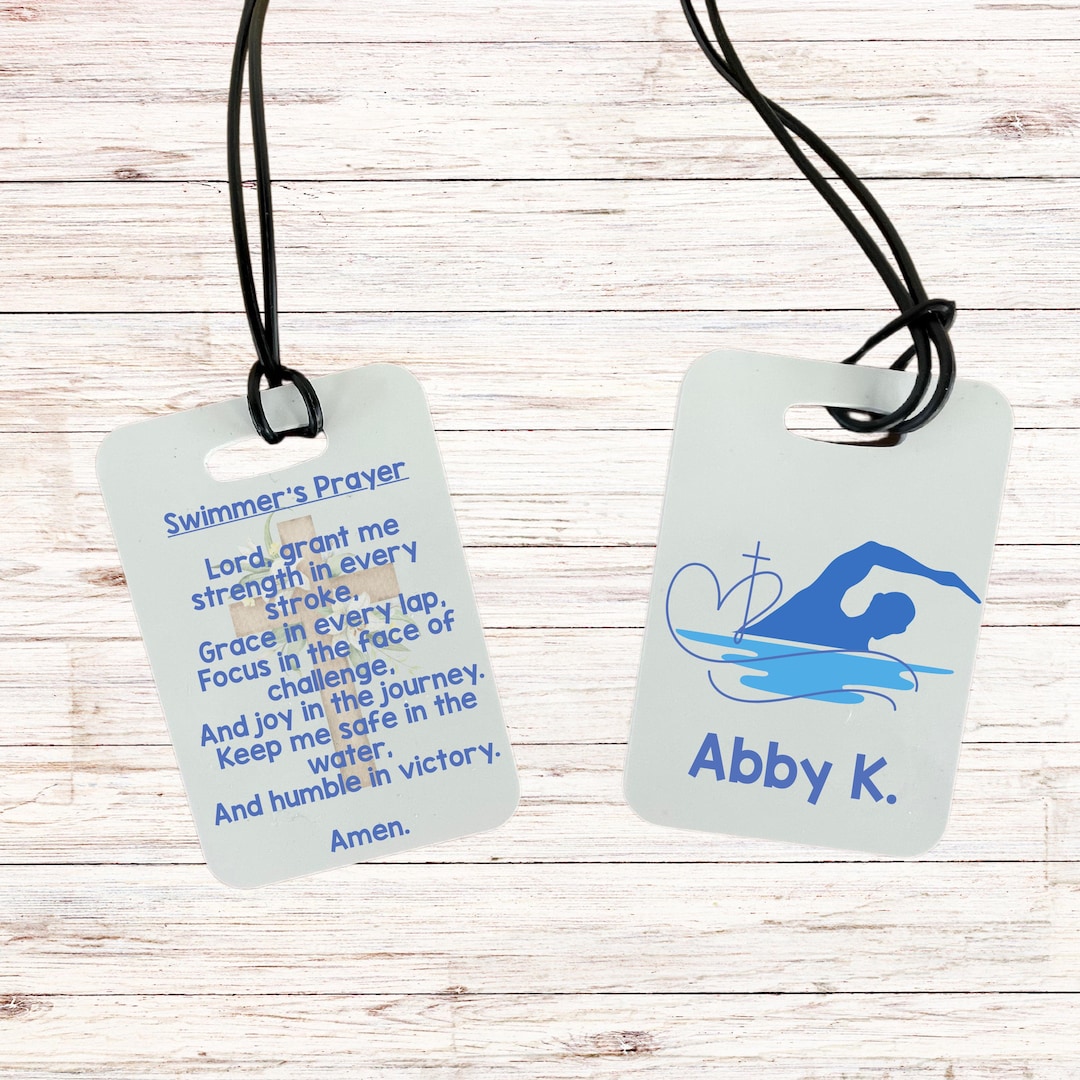 Swimmer's Prayer - Swimmer / Swim Mom / Swim Dad Bag Tag - Etsy