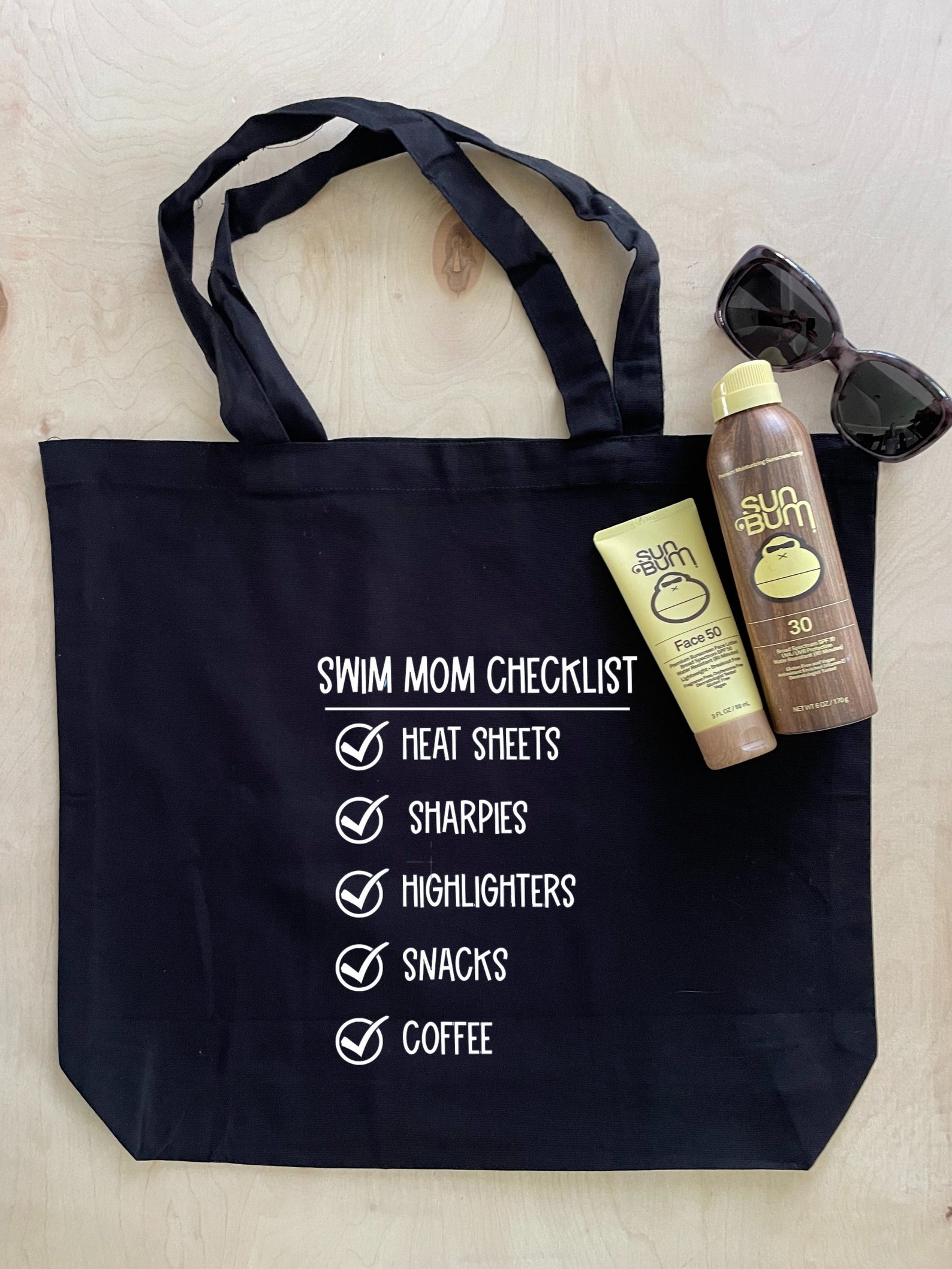 Swim Mom Heat Sheet Tote Bag - Funny Swimming Gift - Etsy