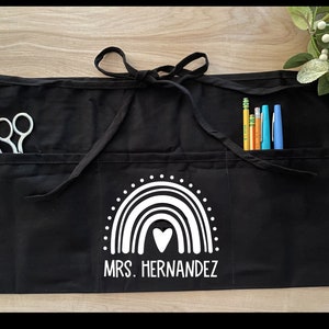 Personalized Teacher Apron With Pockets- Custom- School * Teacher Gift ...