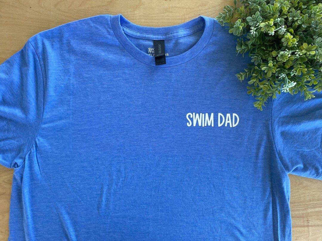 Swim Dad Tee Shirt / T-shirt - White Font - Free Shipping - Christmas ...