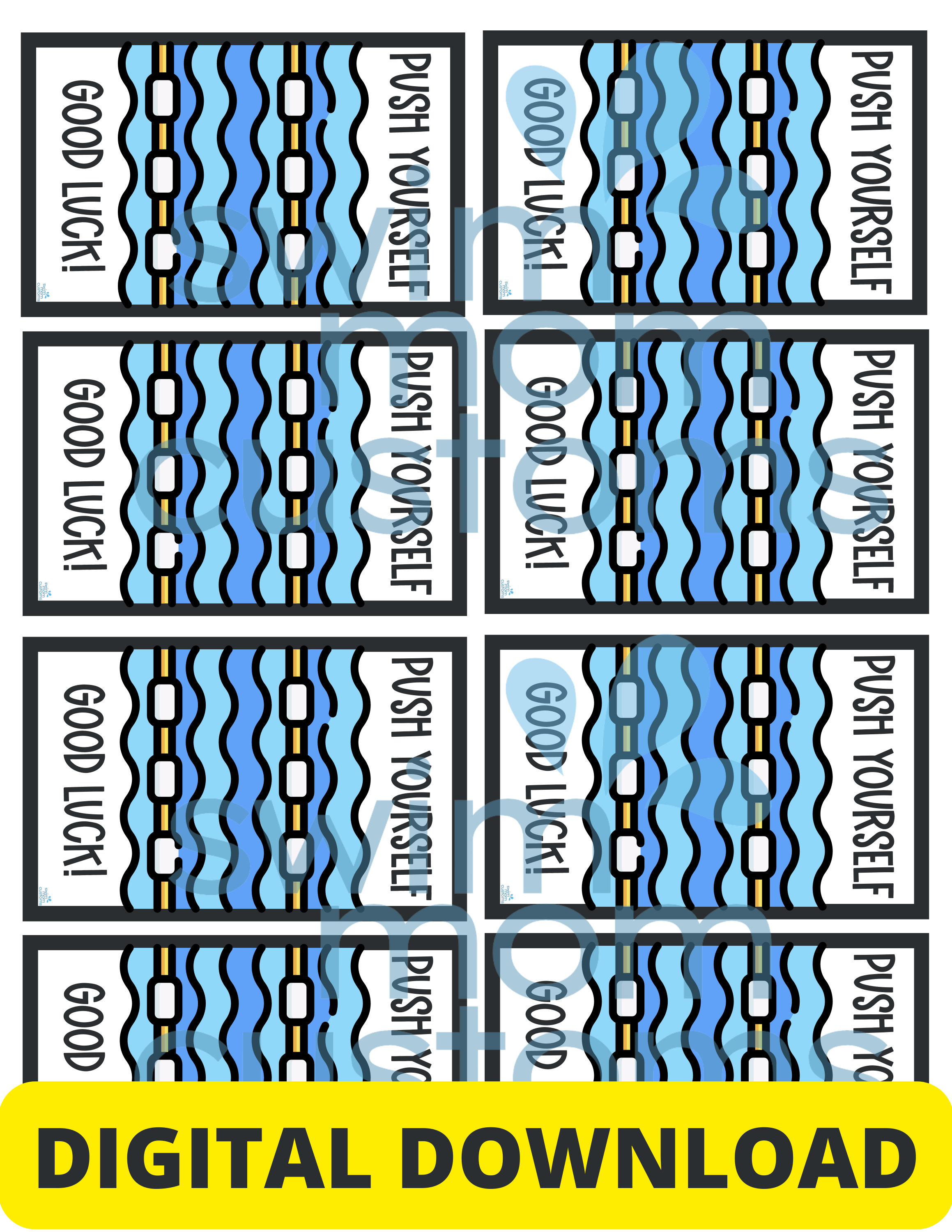 Push Pop Printable Swim Meet Favors - Etsy