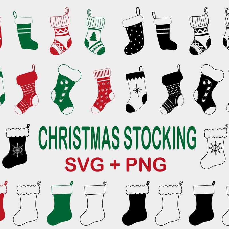 Stocking Svg - Etsy
