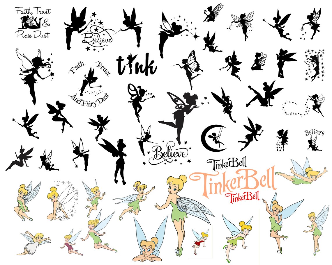 Tinkerbell Svg Bundle, Tinkerbell Svg Files for Cricut, Tinkerbell Svg ...