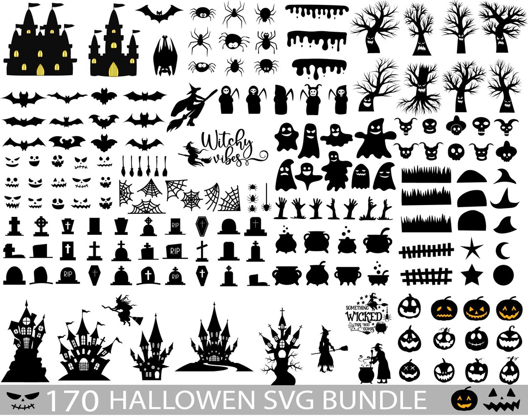 Halloween Character SVG Bundle: Witch, Ghost, Pumpkin (SVG/PNG) - Etsy