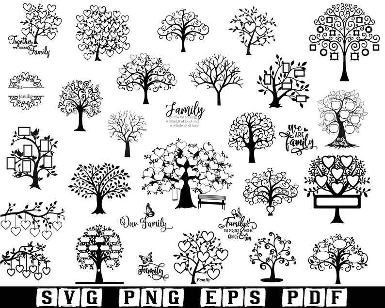 Family Tree Svg Bundle Family Reunion Tree With Roots SVG - Etsy UK