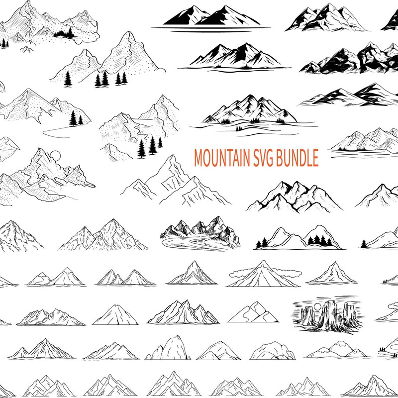 Mountain Svg - Etsy