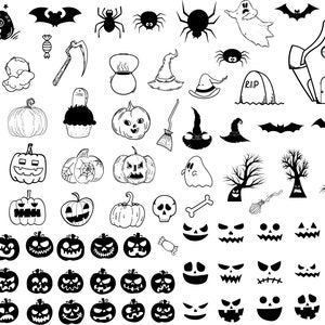 Halloween SVG Bundle: Spooky Clipart (PNG, SVG) - Etsy