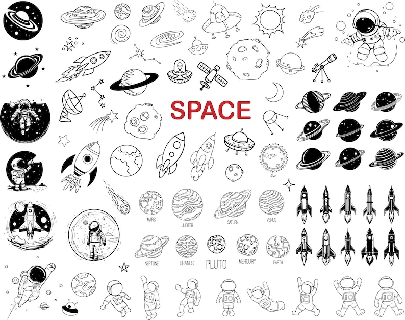 Outer Space Svg Planet Svg Galaxy Svg Astronaut Svg Solar System Svg ...