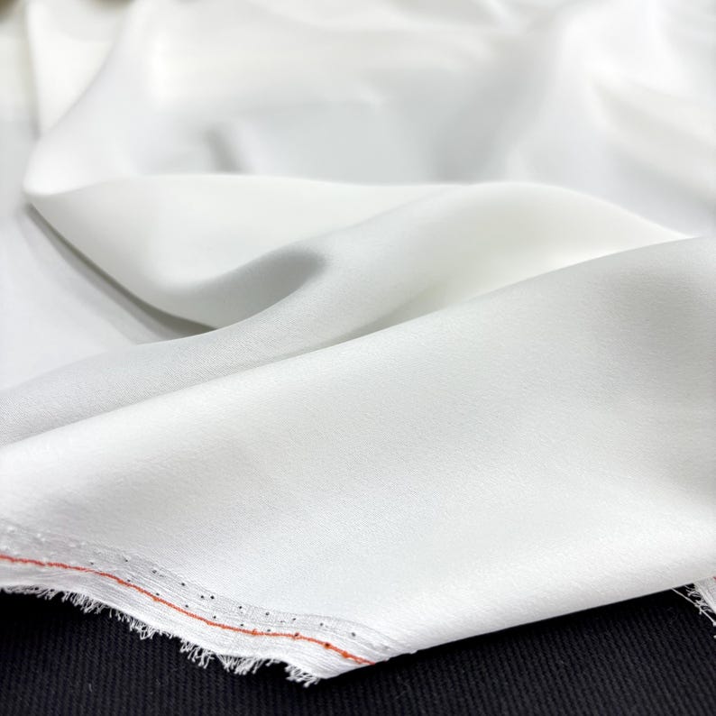 White Rayon Cupro Fabric – Wrinkle-resistant Silky Soft Material for ...