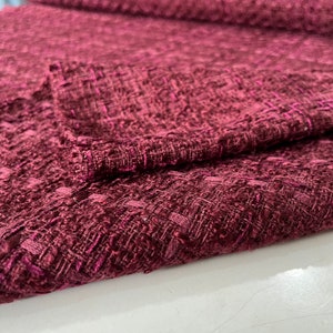 Purple Woven Tweed, Tweed Fabric for Clothing, Fashion Coat Dress Skirt ...