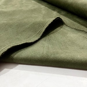 Green Scuba Suede Fabric by the Yard for Apparel and Upholstery, 150cm ...