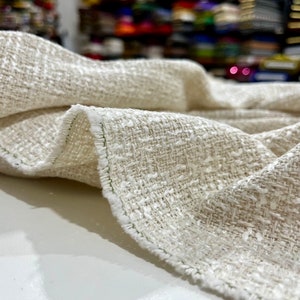 Broken White Moda Cotton Tweed Fabric for All Jackets and Dresses, 150cm/59in Wide - Etsy