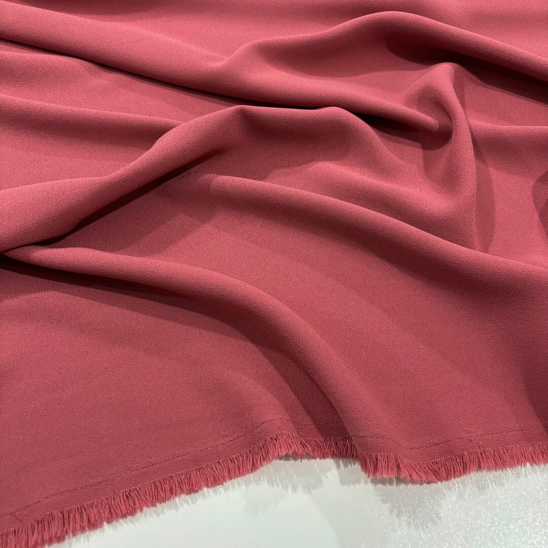 Brick Red Italian Crepe Fabric for Dresses and Blouses (150cm/57in ...