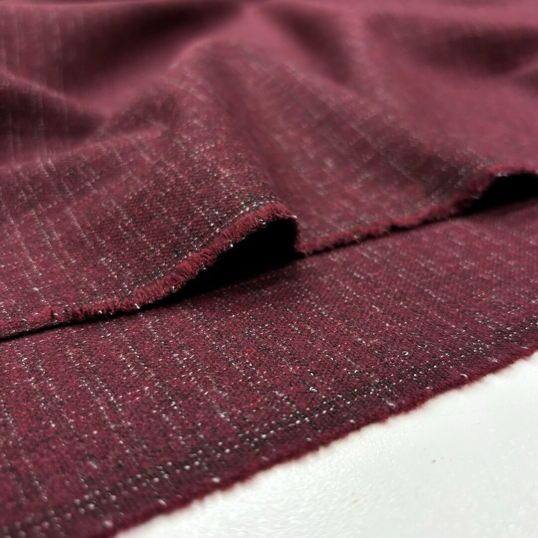 Claret Red Wool-effect Winter Spring Fabric, Pants/jacket Fabric, Men's ...