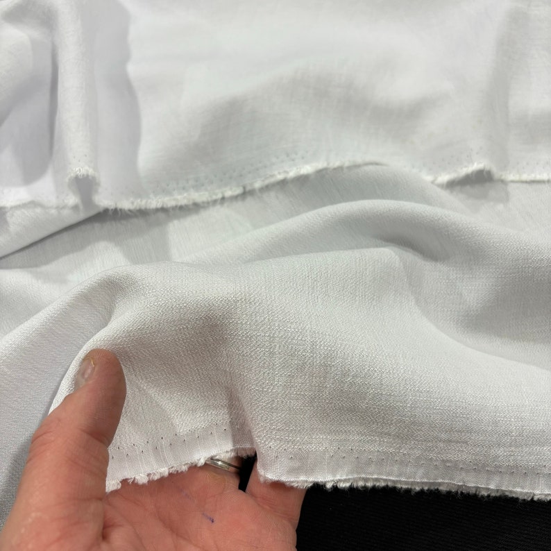 White Cotton Linen Fabric: Wrinkle-resistant Apparel & Home Textile (57 ...