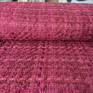 Purple Woven Tweed, Tweed Fabric for Clothing, Fashion Coat Dress Skirt ...