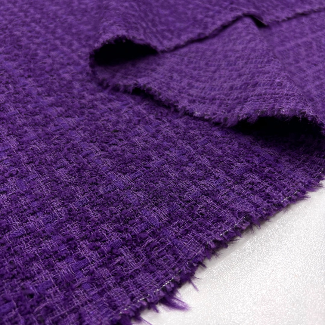 High Quality Luxury Purple Tweed Fabric, Moda Fabric for Jacket Fashion ...
