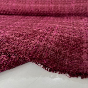 Purple Woven Tweed, Tweed Fabric for Clothing, Fashion Coat Dress Skirt ...