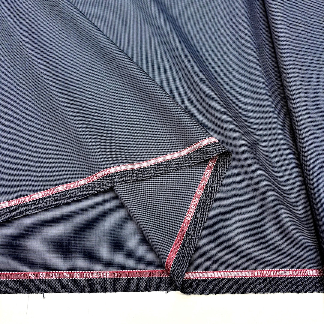 Gray Blue Wool Gabardine Fabric – Classic Tailoring Material for ...