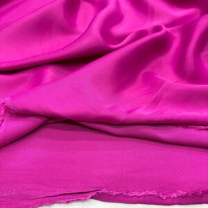 Fuchsia Rayon Cotton Cupro Fabric – Wrinkle-resistant Soft Drapey for ...