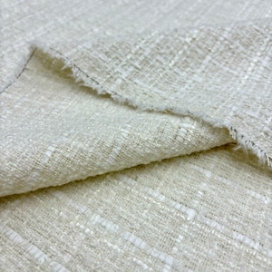 Classic Ecru Cotton Tweed Fabric for All Jackets and Dresses, 150cm/59in Wide - Etsy
