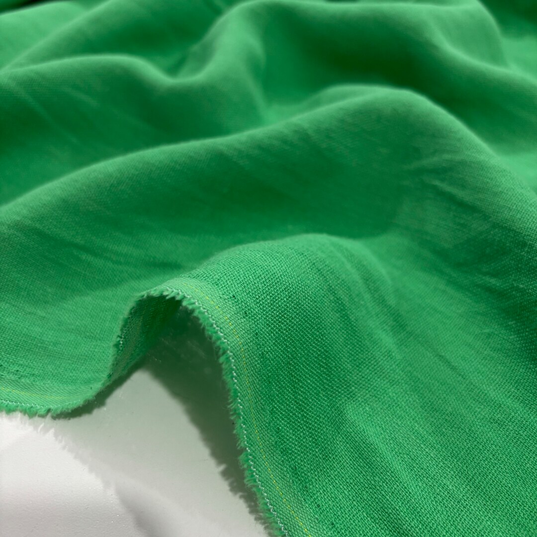 Green European Linen 100% Linen Fabric, Linen Dress-clothing Fabric ...