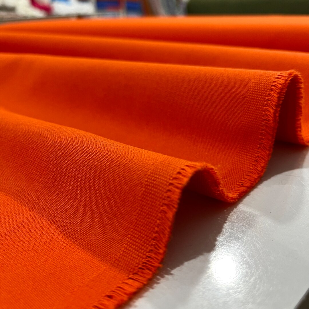 Orange 100% Cotton Denim Fabric, Sewing Theme Denim Fabric, Cotton ...