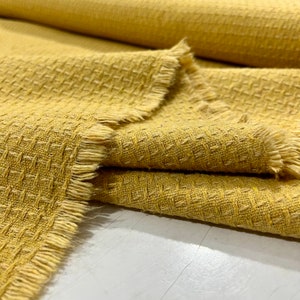 Yellow 100% Cotton Tweed Fabric for Fashionable Jackets and Coats, 150cm/59in Wide - Etsy