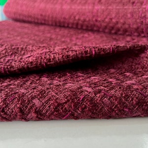Purple Woven Tweed, Tweed Fabric for Clothing, Fashion Coat Dress Skirt ...