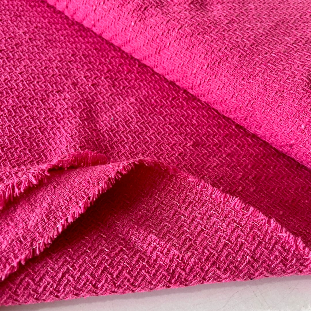 Pink Cotton Tweed Fabric by the Yard for Jackets and Dresses, 130cm ...