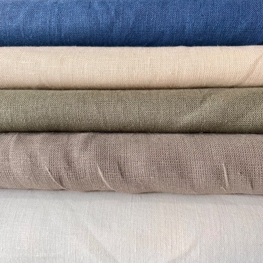 100% Natural Linen Fabric by the Yard for Clothing, Linen Dress Fabric ...