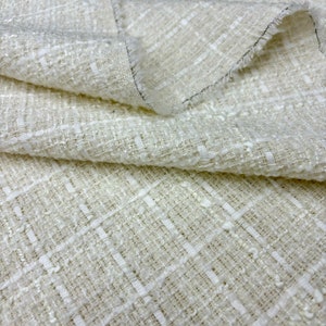 Classic Ecru Cotton Tweed Fabric for All Jackets and Dresses, 150cm/59in Wide - Etsy