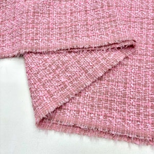 Pink Tweed Fabric – Material for Jackets, Dresses, Skirts & Coats ...