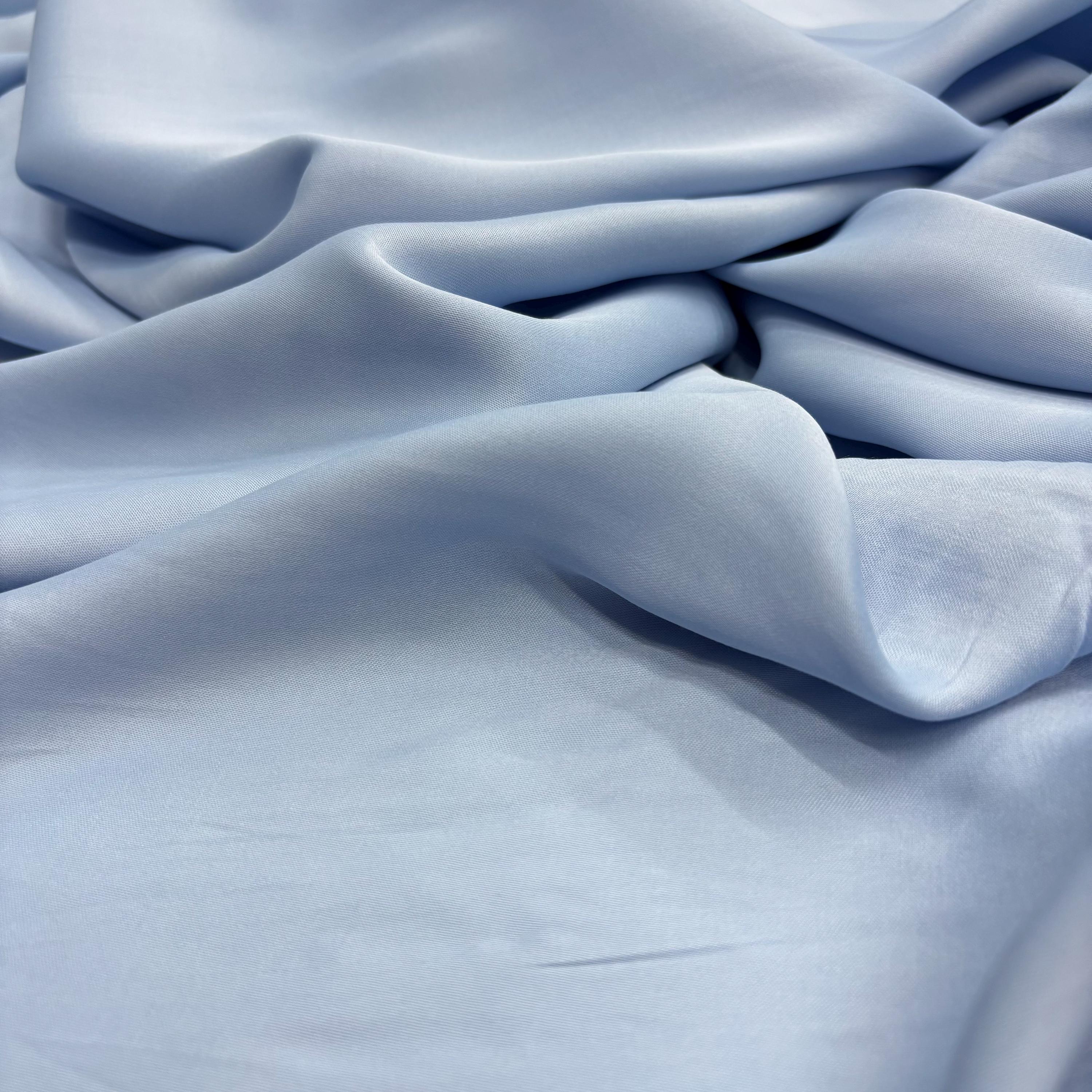 Cold Blue Cotton Cupro Fabric – Silky Lightweight Material | Width 150 ...