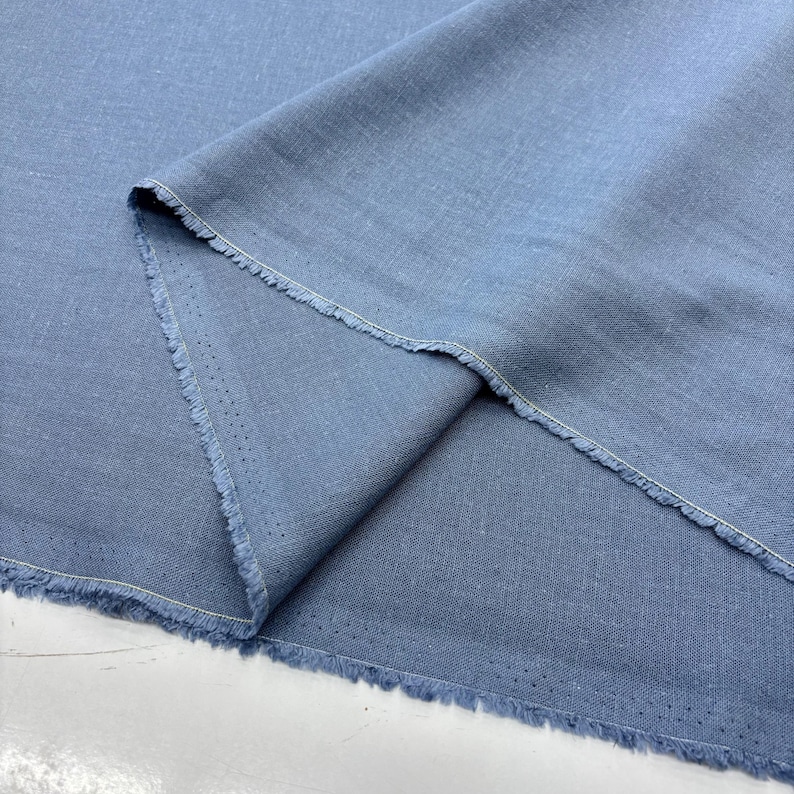 Washed Blue Linen Fabric: Soft Drapey Linen for Sewing - Etsy