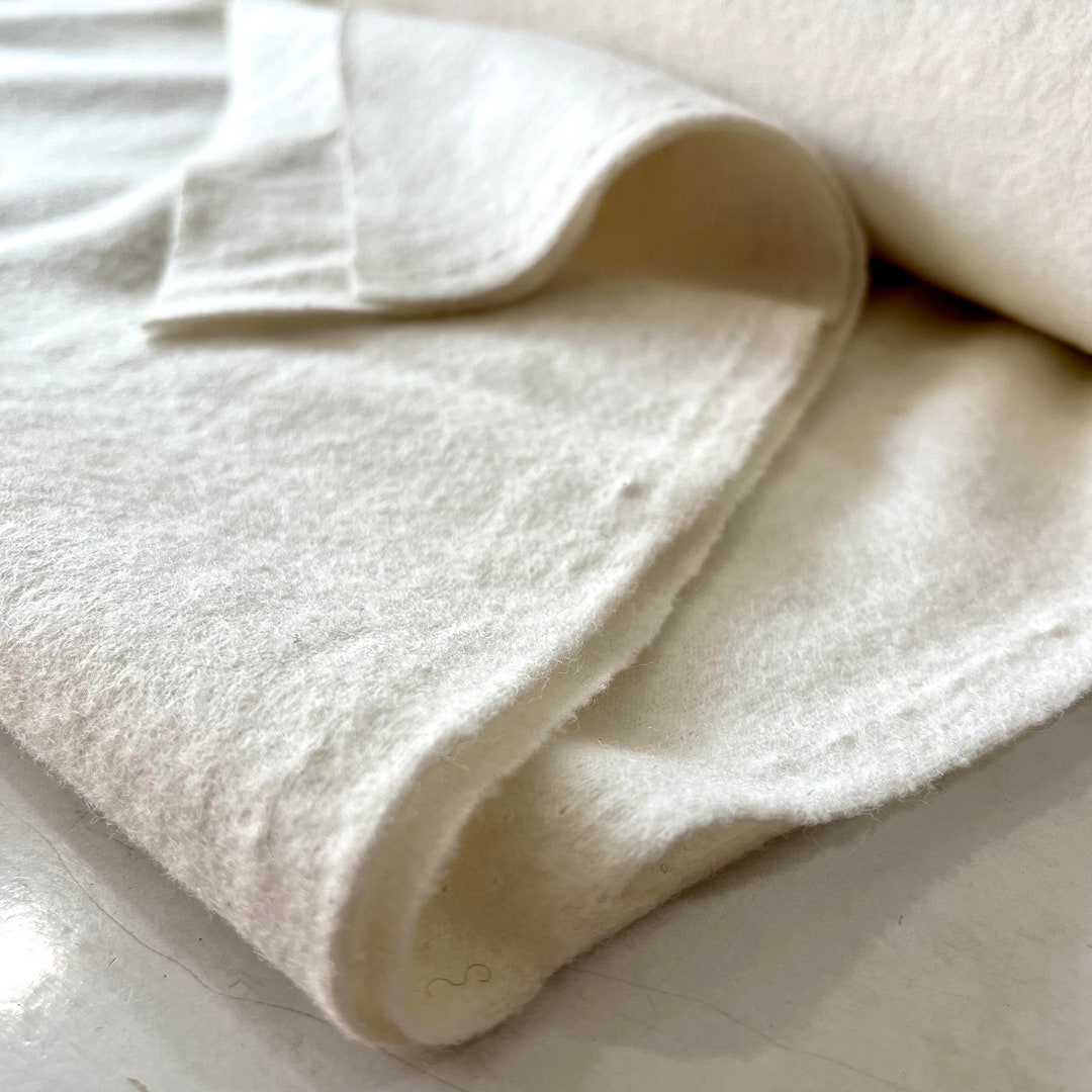 Ecru Wool Felt Fabrics, Coat Dress Skirt, Upholstery Fabric by Yard ...