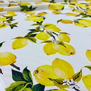 Lemon Pattern Printed Crepe Fabric, Design Fashion Fabric, Clothing ...