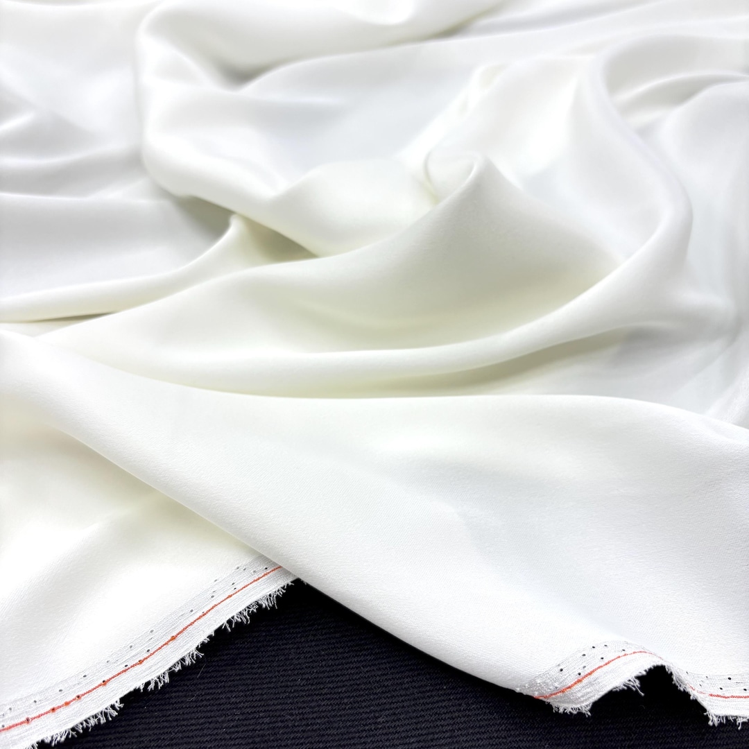 White Rayon Cupro Fabric – Wrinkle-resistant Silky Soft Material for ...